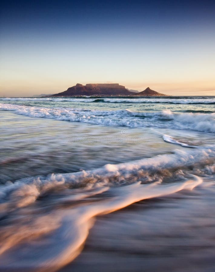 Table Mountain at Sunset stock image. Image of south - 15114123