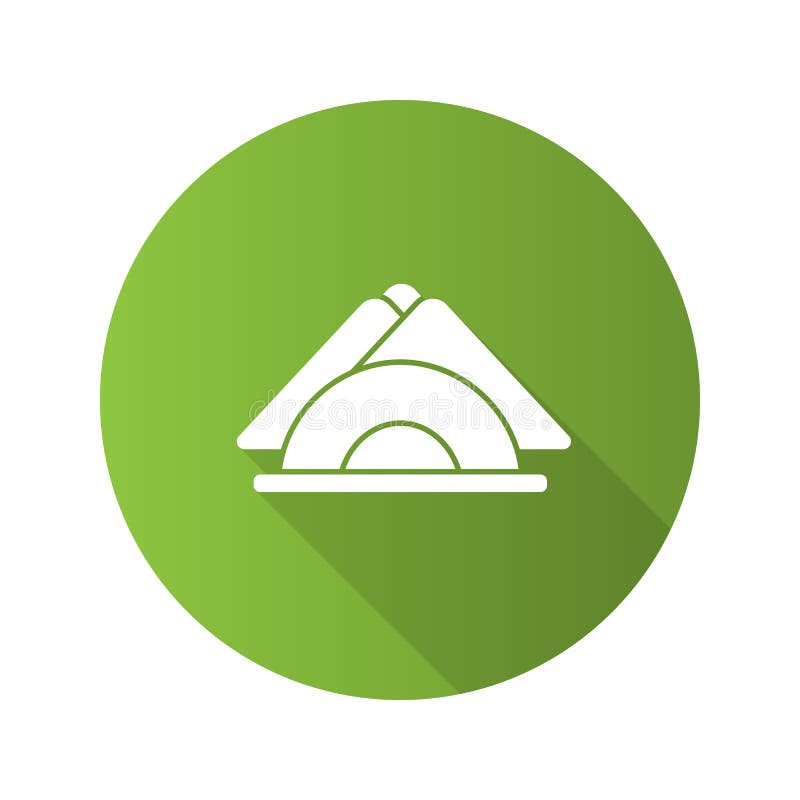 Table Napkins Flat Design Long Shadow Glyph Icon Stock Vector ...