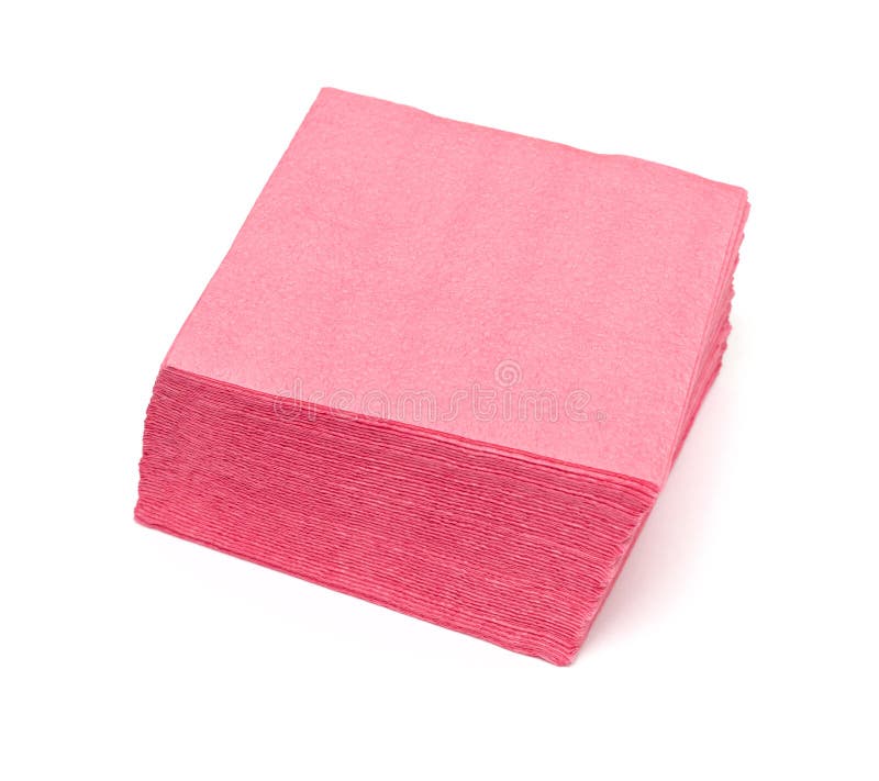 Table Napkins from a Paper of Pink Colour Stock Photo - Image of colour ...