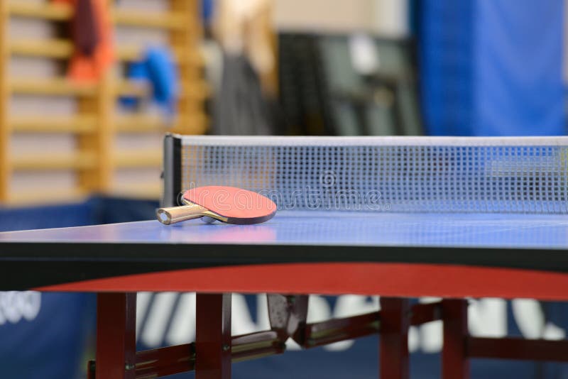 Table with Net for Table Tennis Stock Image - Image of play ...