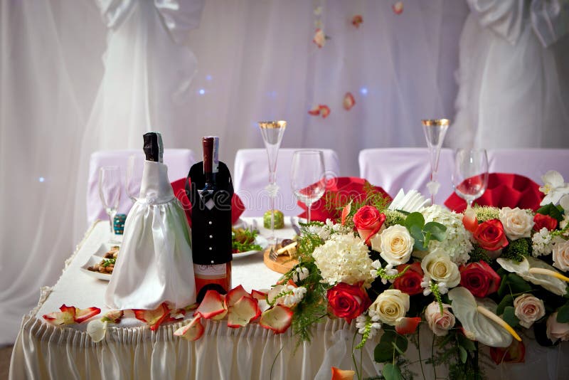 The Table of the Newly Married Couple, Festive Table Setting Stock ... The Table of the Newly Married Couple, Festive Table Setting Stock ...