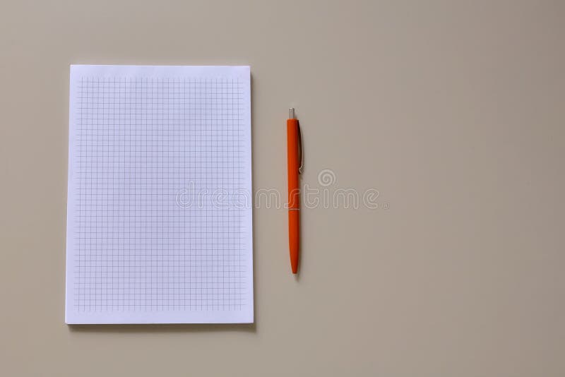 On the Table is a Notebook and a Red Pen. Pastel Shades Stock Image ...