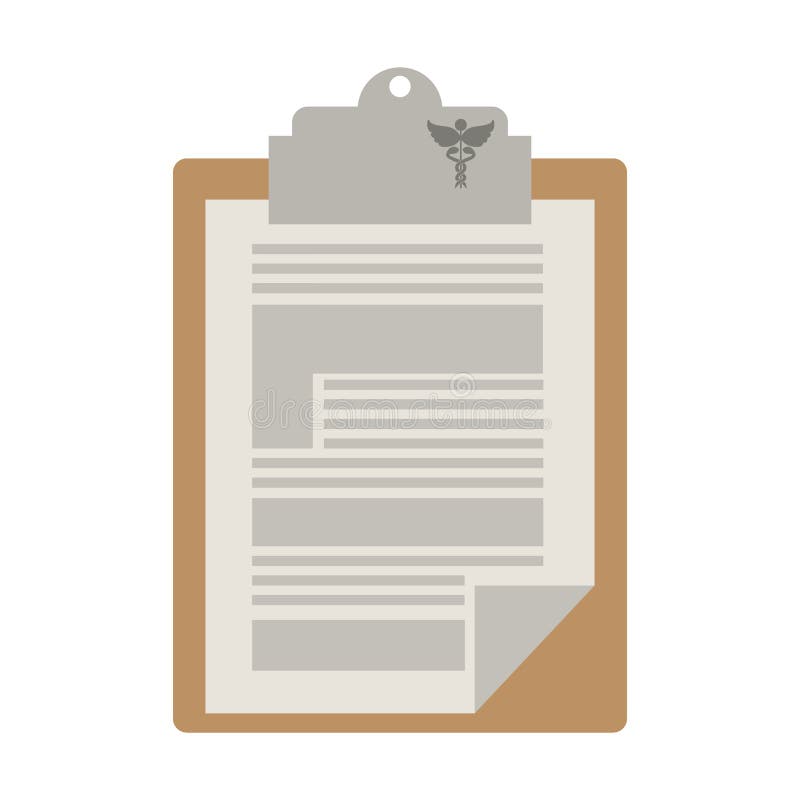 Table Notepad Medical with Sheets and Text Stock Vector - Illustration ...