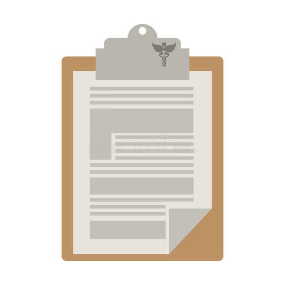 Table Notepad Medical with Sheets and Text Stock Vector - Illustration ...