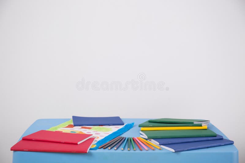 Table with notes stock illustration. Illustration of contemporary ...