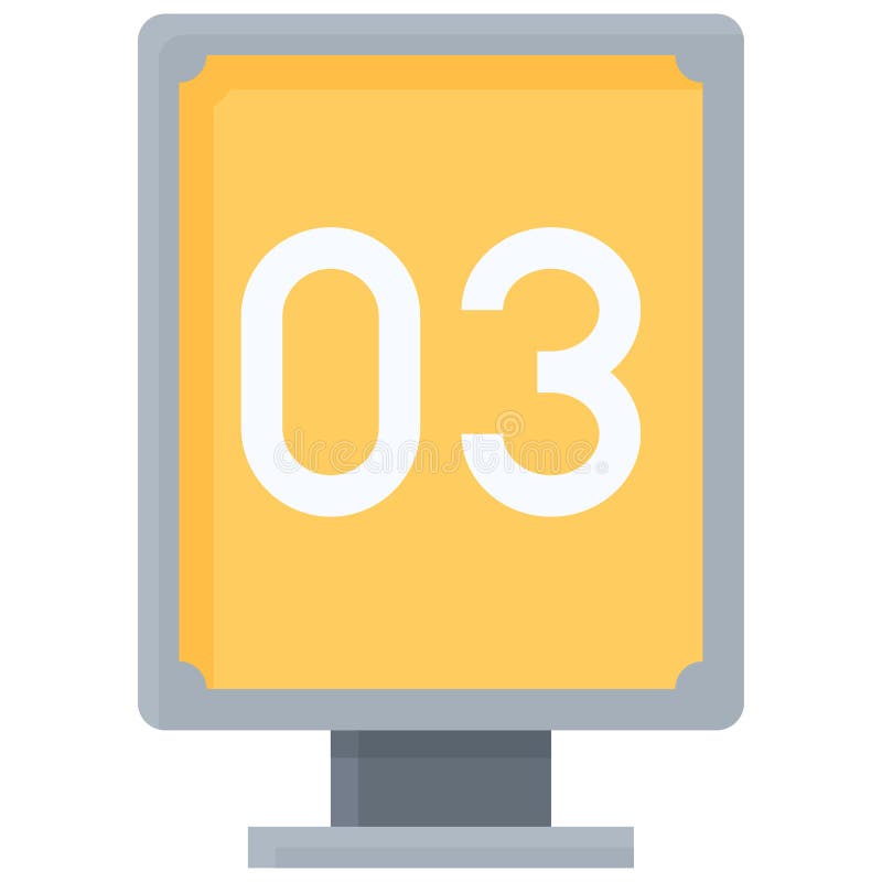 Table Number 3 Sign Icon, Coffee Shop Related Vector Stock Vector ...