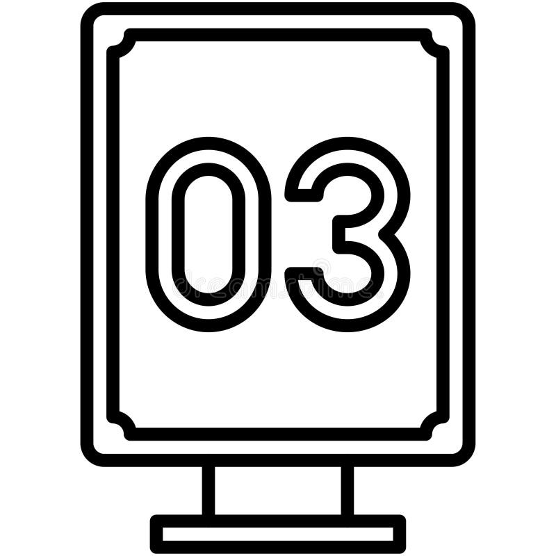 Table Number 3 Sign Icon, Coffee Shop Related Vector Stock Vector ...