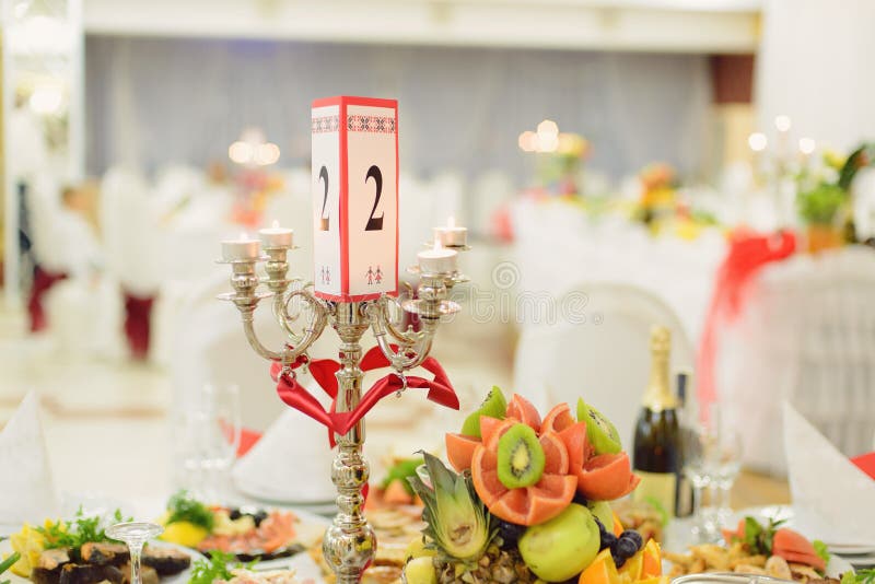 Table Number Two Card stock image. Image of glass, dishware - 47722819