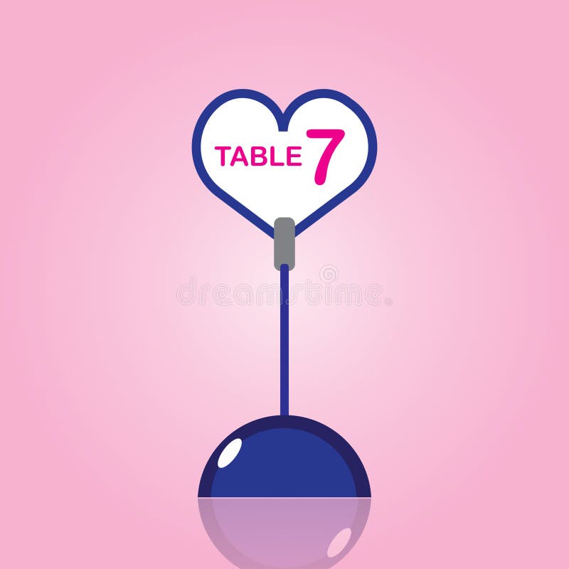 Table Number 7. Vector Illustration Decorative Design Stock Vector ...