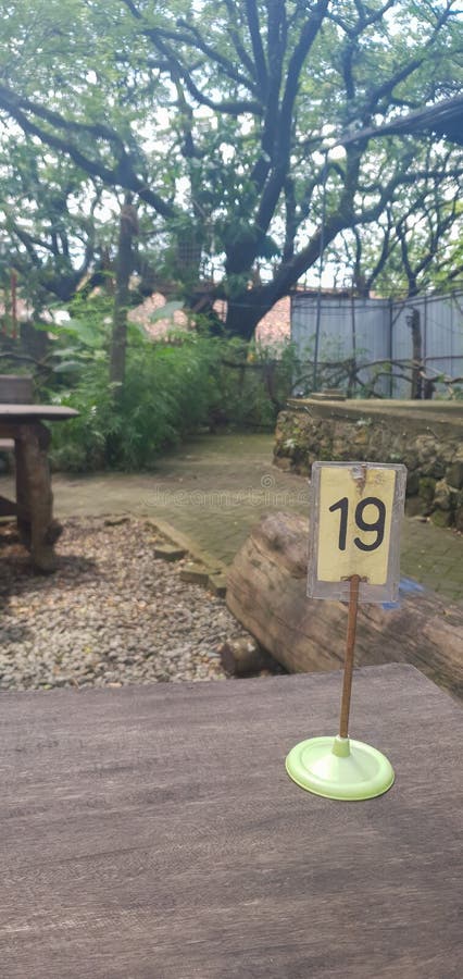 Table Numbers in a Park. Number 19 Stock Image - Image of lawn, trail ...