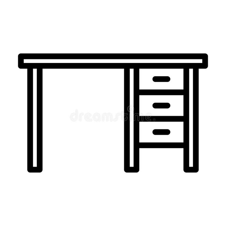 Table Office Icon Vector on Trendy Design Stock Vector - Illustration ...