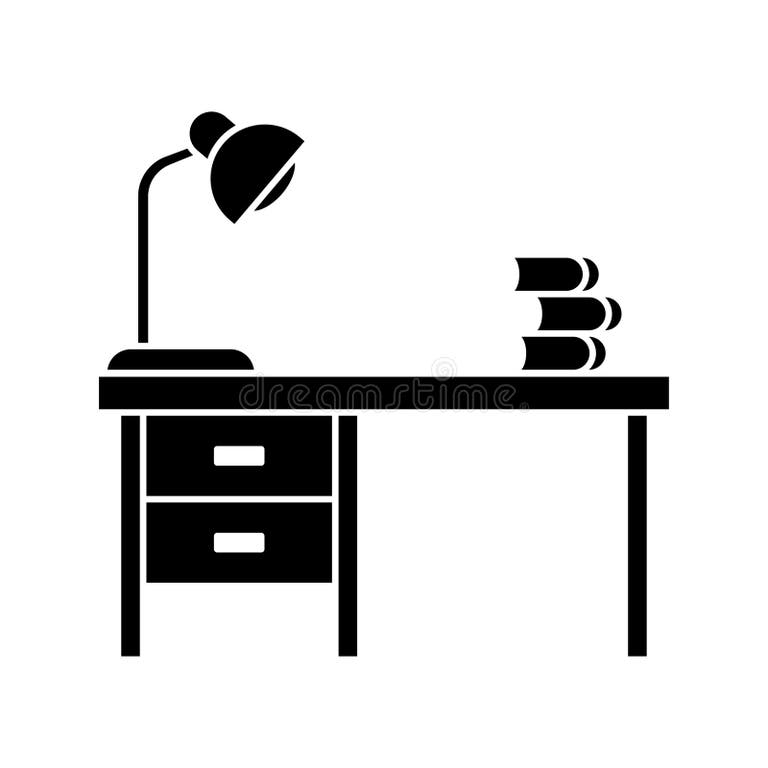 Table Office Icon Vector on Trendy Design Stock Vector - Illustration ...