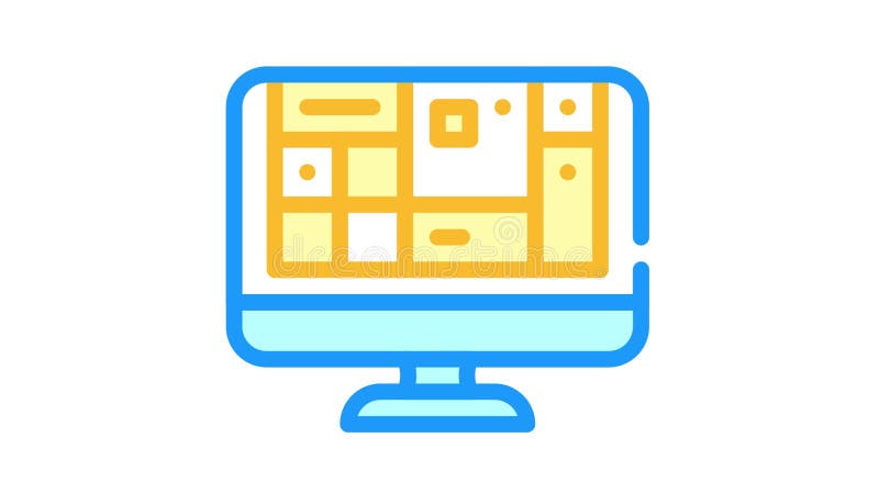 Table of Operating System Glyph Icon Animation Stock Footage - Video of ...