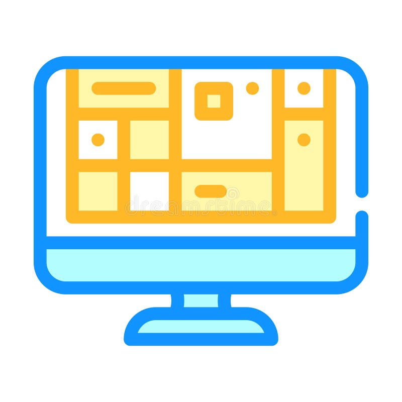 Table of Operating System Color Icon Vector Illustration Stock Vector ...