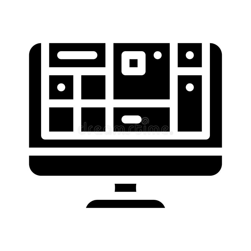 Table of Operating System Glyph Icon Vector Illustration Stock Vector ...