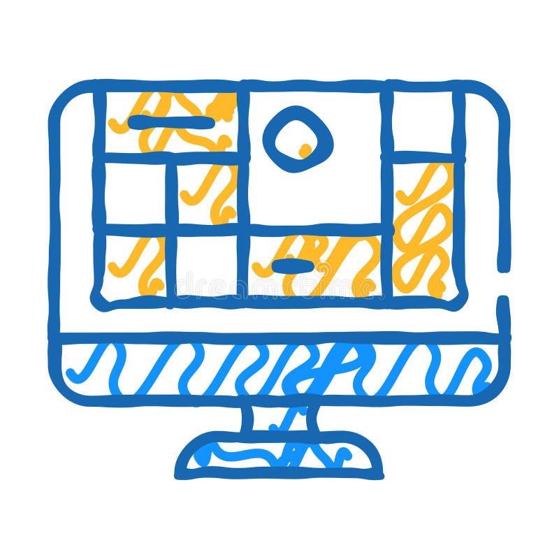 Table of Operating System Icon Doodle Illustration Stock Vector ...