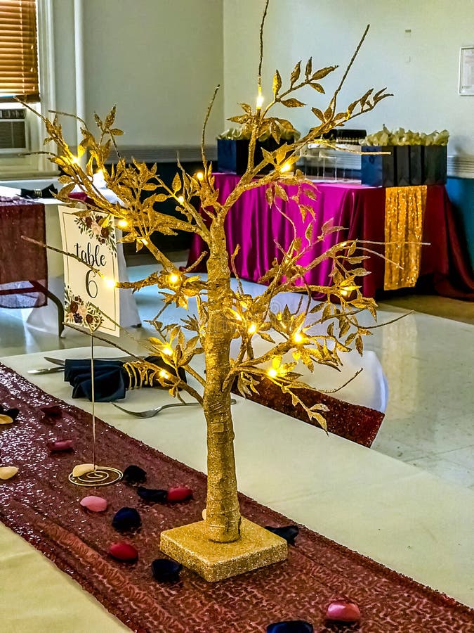 Table Ornaments and Decorations at School Prom. Stock Photo - Image of ...