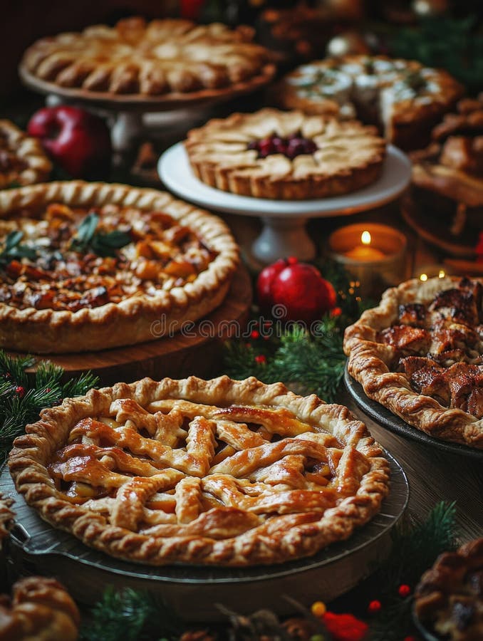 Table with Pies stock photo. Image of treats, party - 378721074
