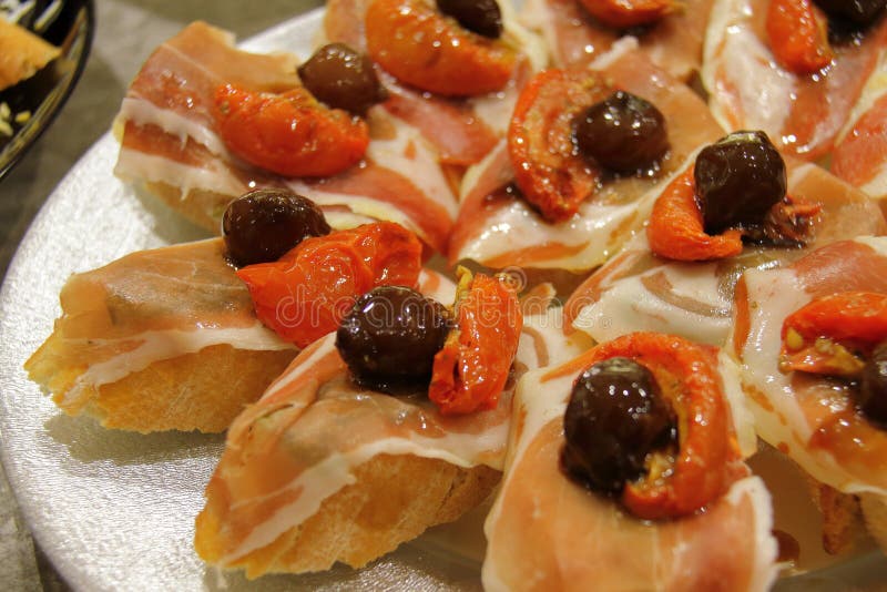 Table of pintxos stock photo. Image of gourmet, pintxos - 150499658
