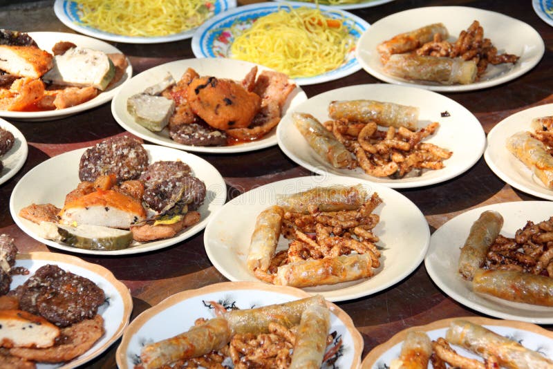 Table with plates stock photo. Image of fern, chicken - 16853966