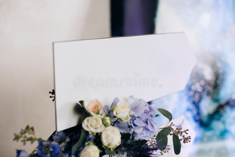 Table Pointer, Card To Wedding Ceremony. Ideas for Wedding Stock Photo ...