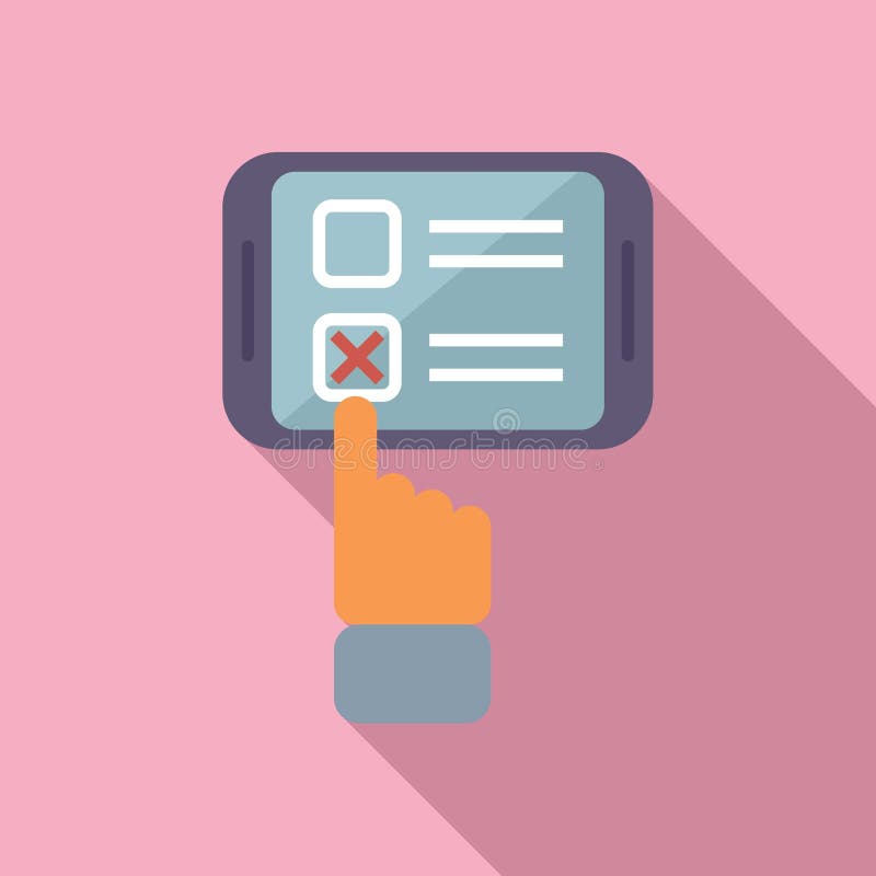 Table Polling Booth Icon Flat Vector. Democracy Choice Stock ...