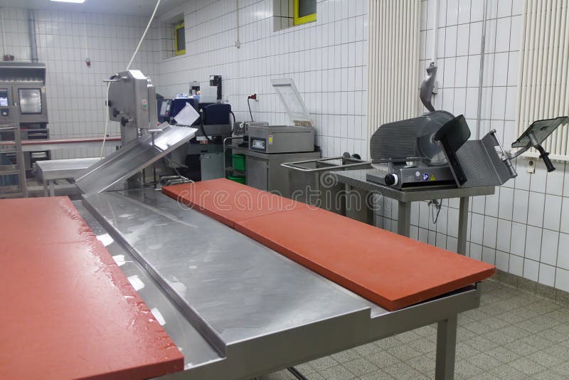 Table for Processing Products in an Industrial Kitchen Stock Photo ...