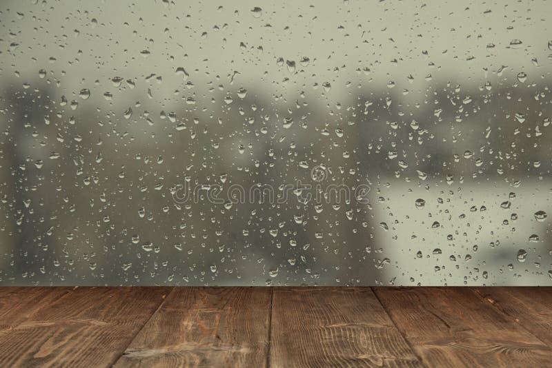 Raining Window Background