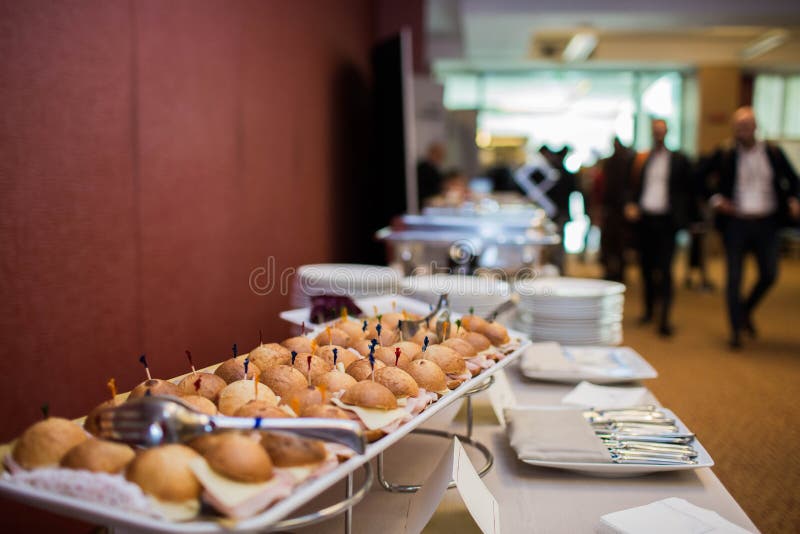 A Table with Refreshments at a Business Conference Stock Image - Image ...