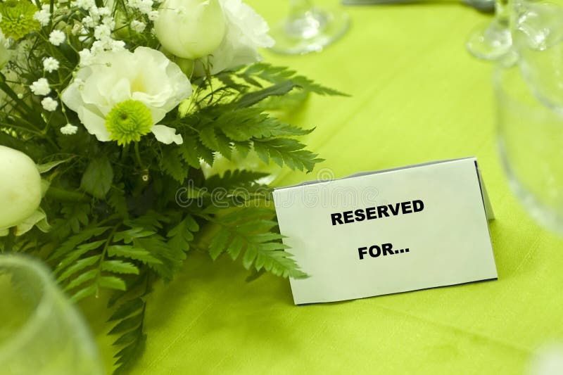 Restaurant Reserved Table Sign Stock Image - Image of lifestyle ...