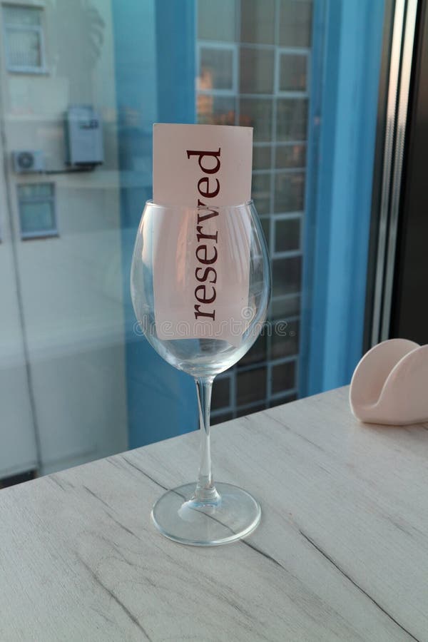 A Table is Reserved in the Cafe Stock Photo - Image of anniversary ...