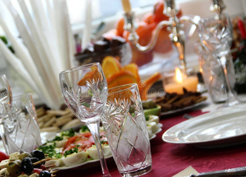 Table in restaurant stock image. Image of decorated, dinner - 28589525