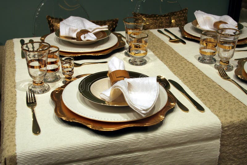 Table at a Restaurant. stock photo. Image of dining, setting - 3915838