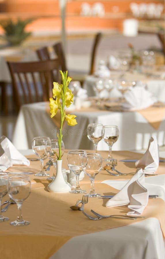 Table in the restaurant stock image. Image of decoration - 8538485