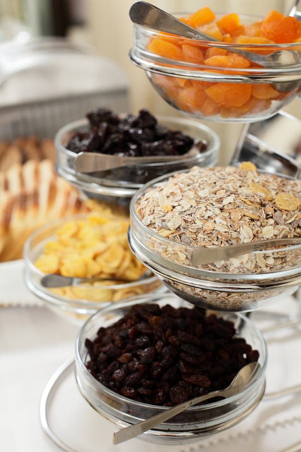 Table at Restaurant with Different Food Stock Image - Image of dessert ...