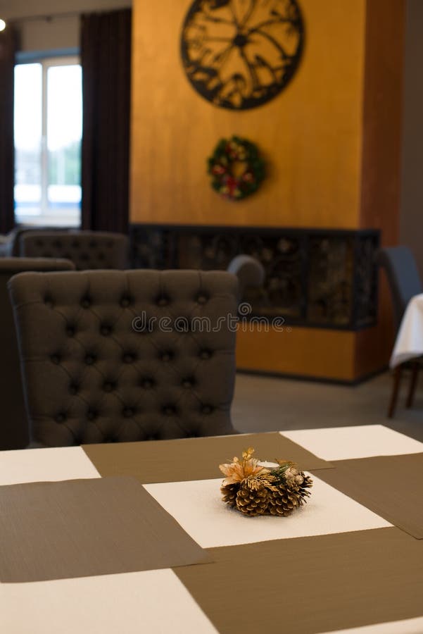 A Table in a Restaurant without People with an Interior Stock Image ...