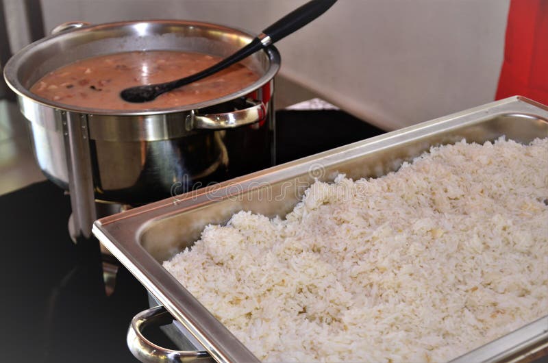 Ready To Serve Rice and Beans Stock Image - Image of full, form: 204339853