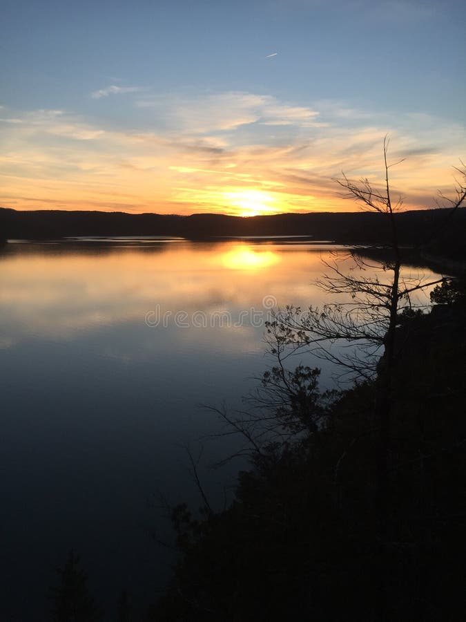 Table Rock Lake Sunset stock photo. Image of table, rock - 71576000