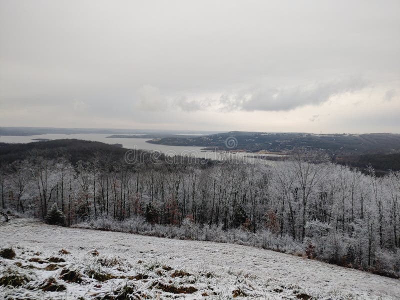 Table Rock Lake View from Hill Stock Photo - Image of tree, mountain ...