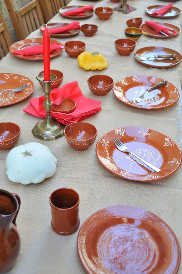 Table for rustic banquet stock photo. Image of hotel - 10820026