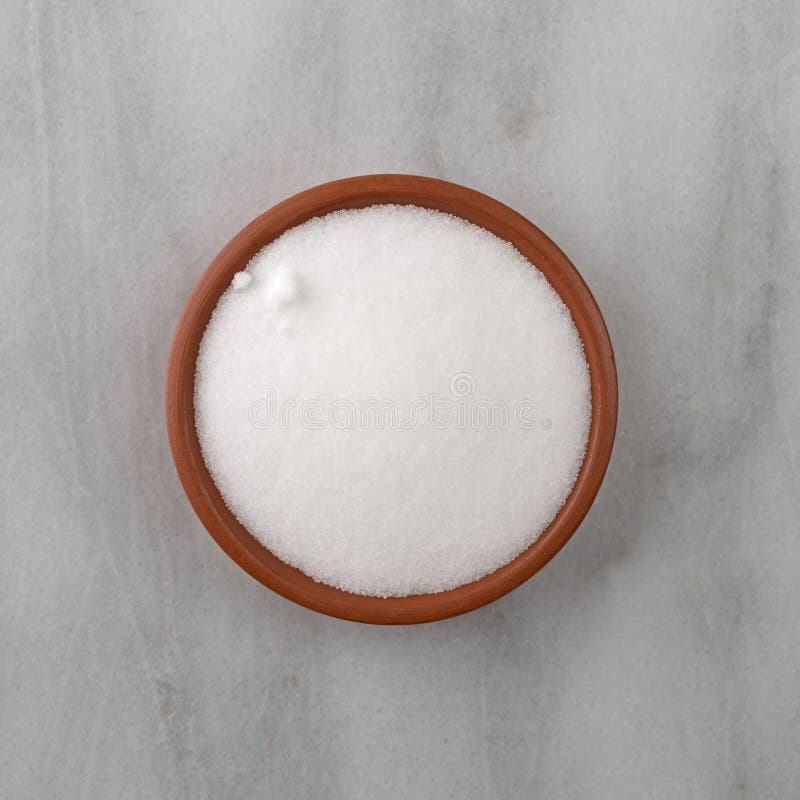 Table Salt in a Bowl on a Marble Cutting Board Stock Photo - Image of ...