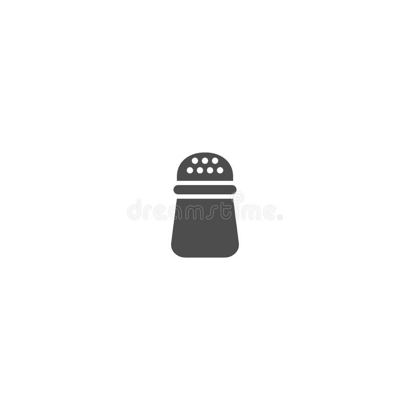Table Salt Shaker Black Isolated Vector Icon. Stock Vector ...