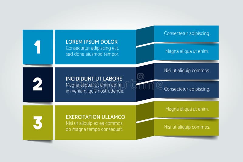 Table, Schedule Design Template with 3 Row. Stock Vector - Illustration ...