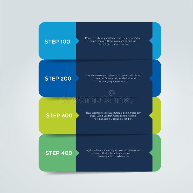 Table, Schedule Design Template with 4 Row. Vector Banner Stock Vector ...