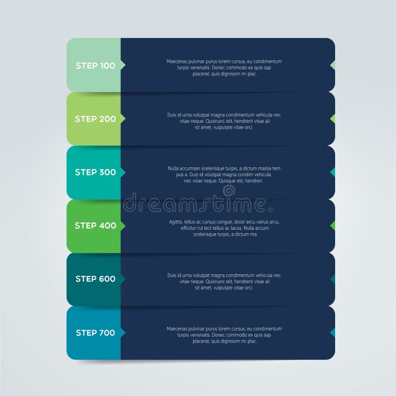 Table, Schedule Design Template with 7 Row. Vector Banner Stock Vector ...