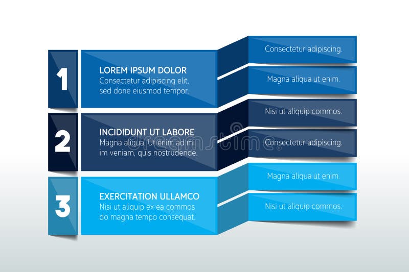 Table, Schedule Design Template with 3 Row. Stock Vector - Illustration ...