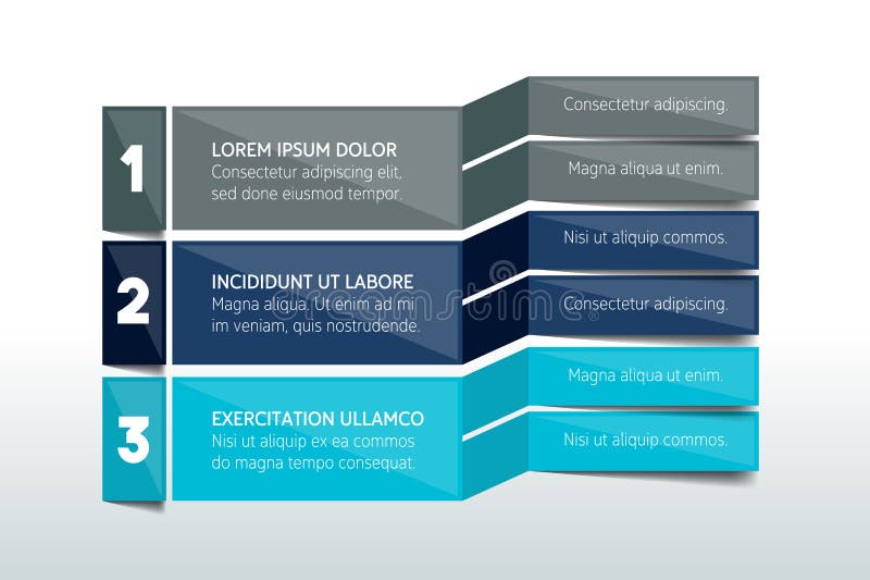 Table, Schedule Design Template with 3 Row. Stock Vector - Illustration ...