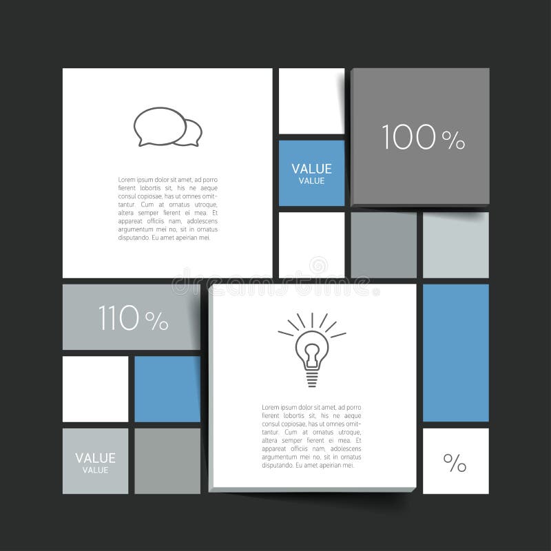 Table, Schedule Slide Template. 3D Effect Design Stock Vector ...