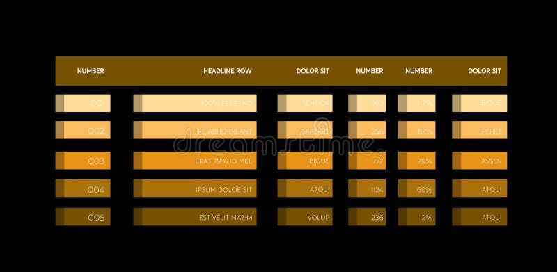 Table, Schedule, Tab, Planner, Infographic Design Template Stock Vector ...