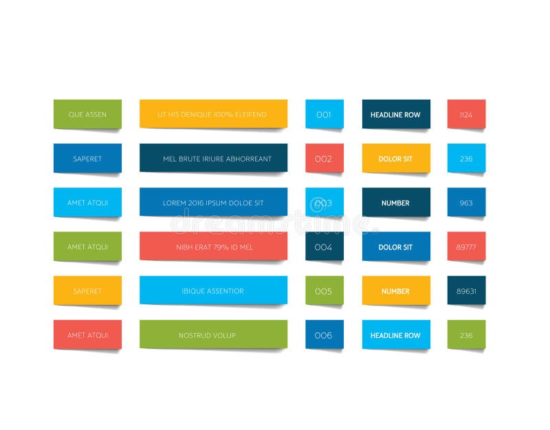 Table, Schedule, Tab, Planner, Infographic Design Template. Stock ...